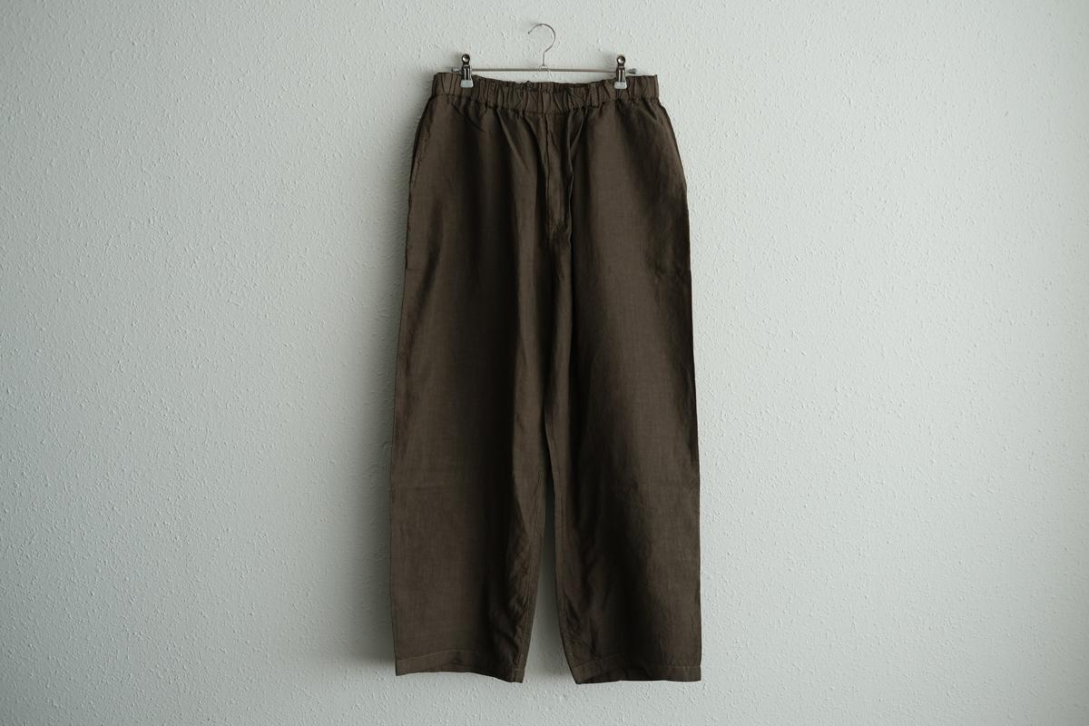 MITTAN / flax ramie long pants PT-13 charcoal / unisex – PINT_MN